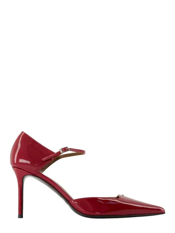 GIUSEPPE ZANOTTI Raquel 85 Leather Pumps - Red