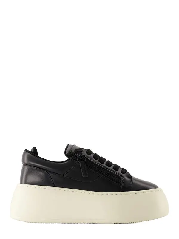 GIUSEPPE ZANOTTI Gz94 Maxi Leather Sneakers - Black
