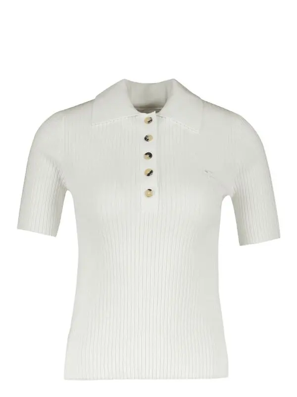 COURREGES Signature Cotton Polo - White