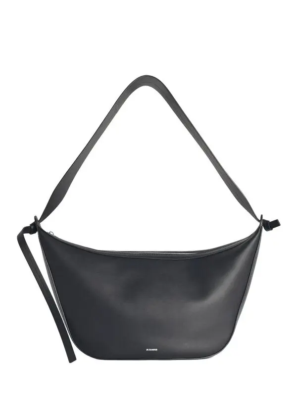 JIL SANDER Knot Leather Bag - Black