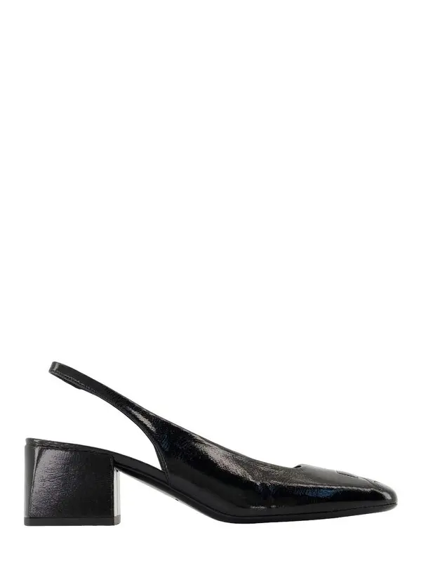 COURREGES Heritage Leather Sandals - Black