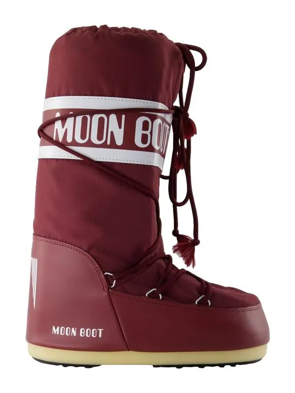 Moon Boot Icon Synthetic Boots - Burgundy
