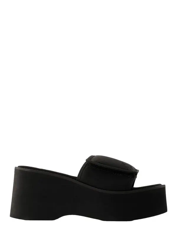 COURREGES Scuba Wave Platform Sandals - Black