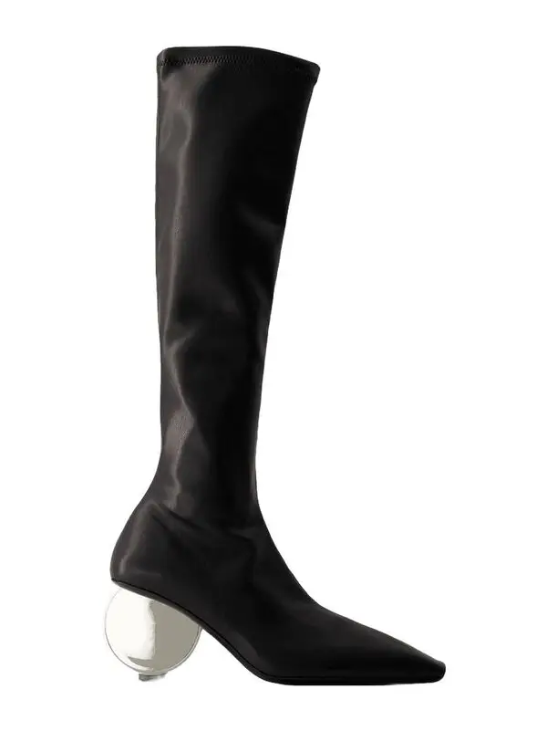 COURREGES Circle Heel Boots - Black