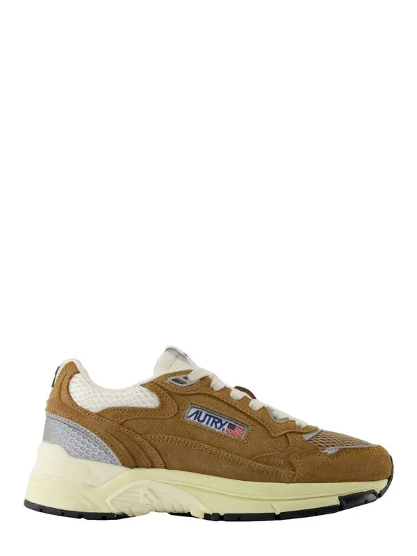 AUTRY Hyperway Leather Sneakers - Khaki