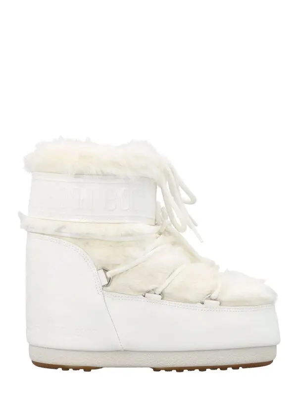 Moon Boot Icon Low Faux Fur Boots - White