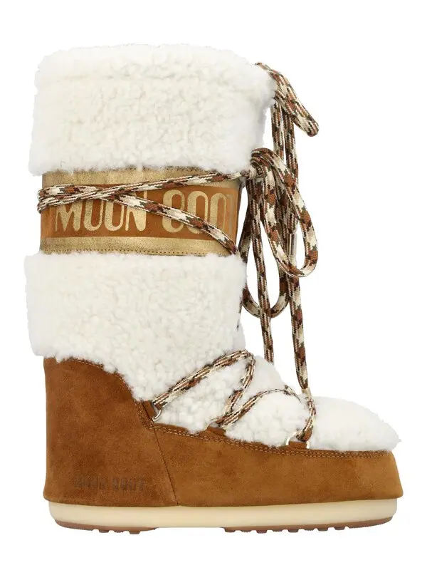 Moon Boot Icon Shearling Boots - Beige