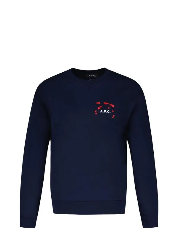 A.p.c. Valentin Cotton Sweatshirt - Blue