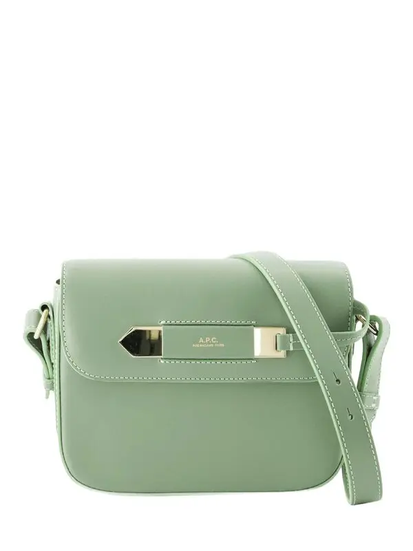 A.p.c. Leather Crossbody Bag - Green