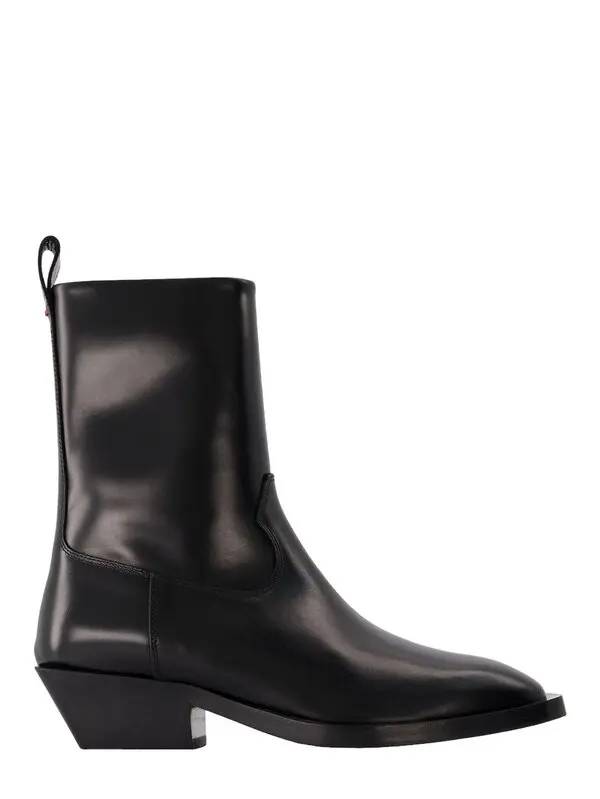 AeydĒ Luis 35mm Leather Ankle Boots - Black