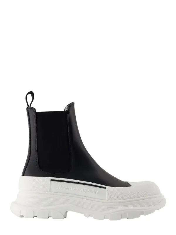 Alexander McQueen High Rubber Ankle Boots - Black