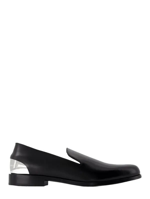 Alexander McQueen Metal Heel Loafers - Black