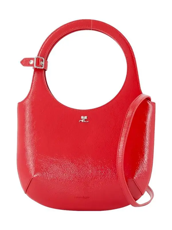 COURREGES Holy Purse Leather Bag - Red