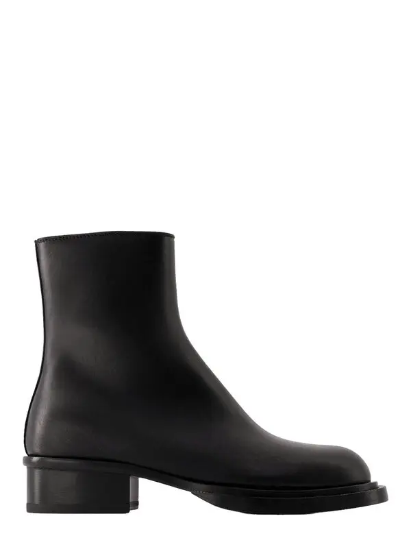 Alexander McQueen Cuban Stack Ankle Boots - Black