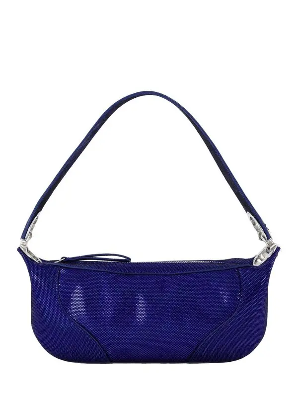 By Far Mini Amira Leather Hobo Bag - Blue