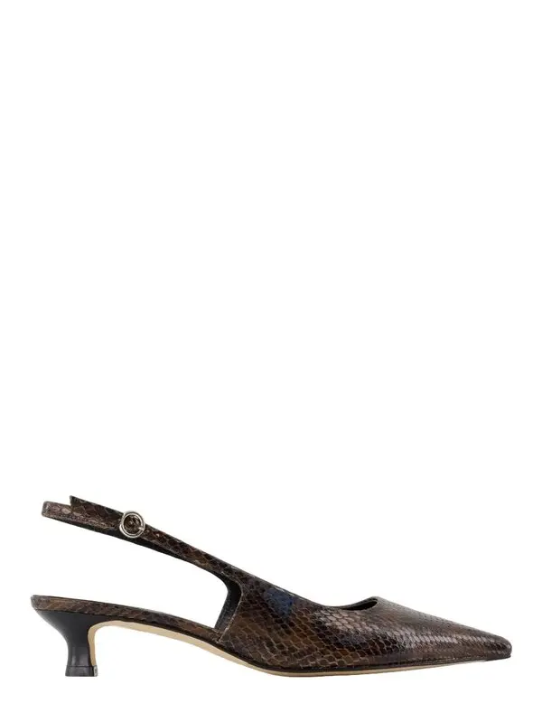 AeydĒ Catrina Leather Slingback Sandals - Brown