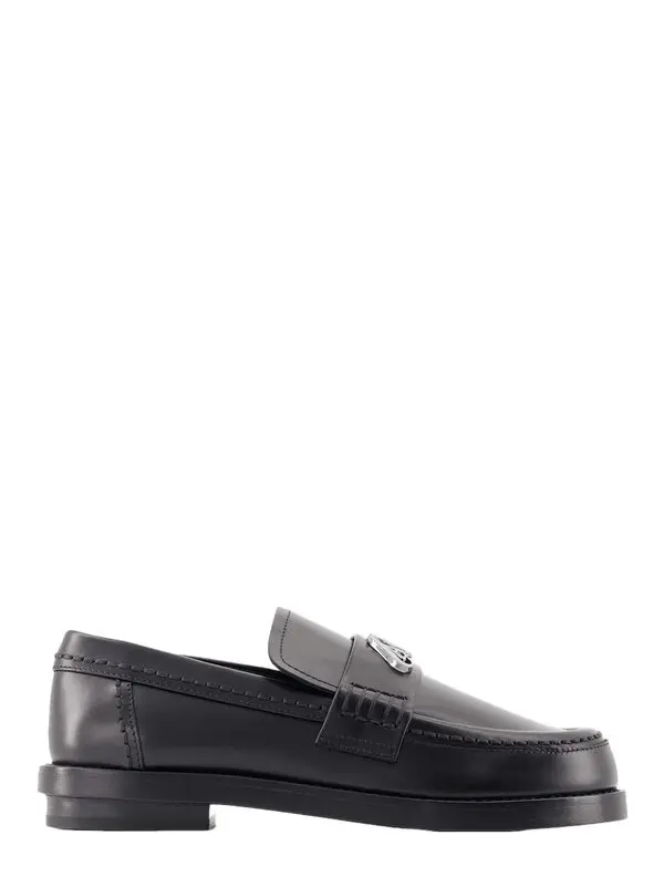 Alexander McQueen Leather Seal Loafers - Black