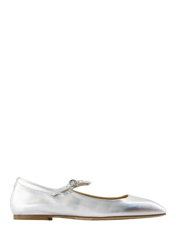 AeydĒ Uma Leather Ballerinas - Silver
