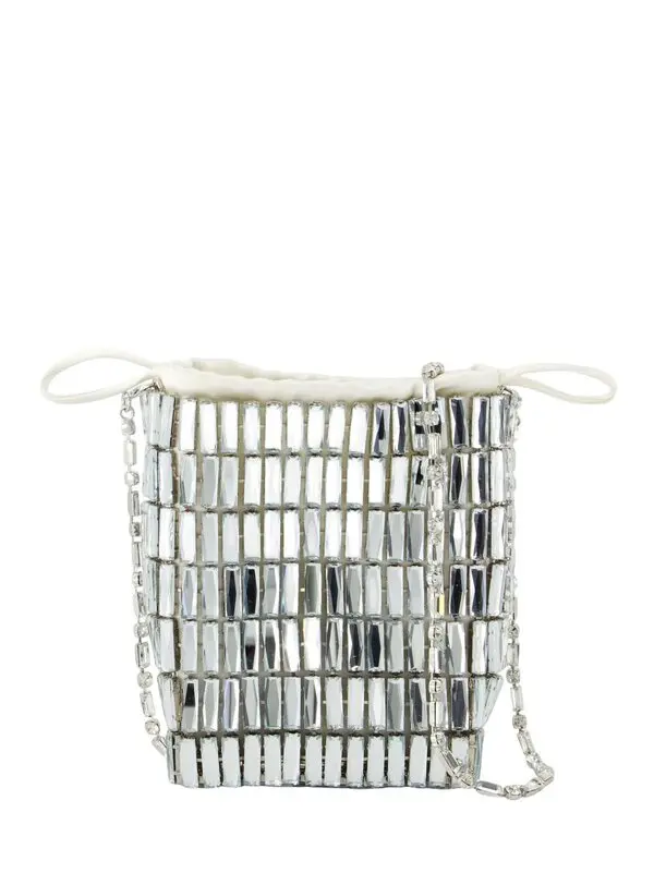 SELF-PORTRAIT Crystal Mini Crossbody - Silver