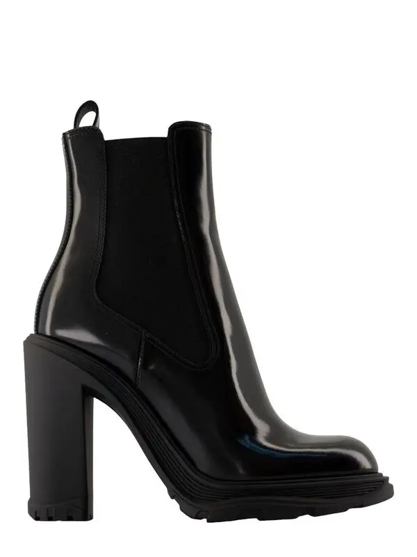 Alexander McQueen Leather Chelsea Boots - Black