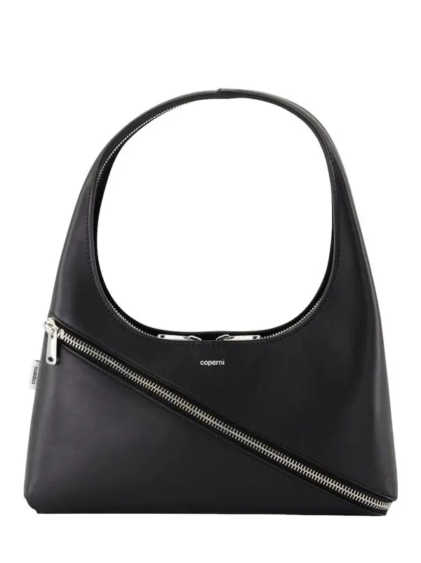 Coperni Zip Leather Handbag - Black