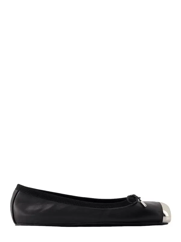 Alexander McQueen Leather Ballerina Flats - Black