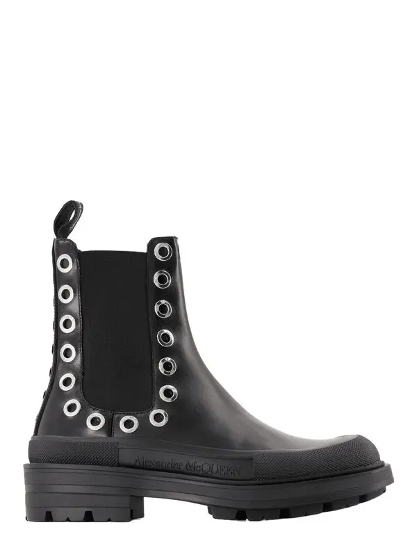 Alexander McQueen Tread Slick Ankle Boots - Black