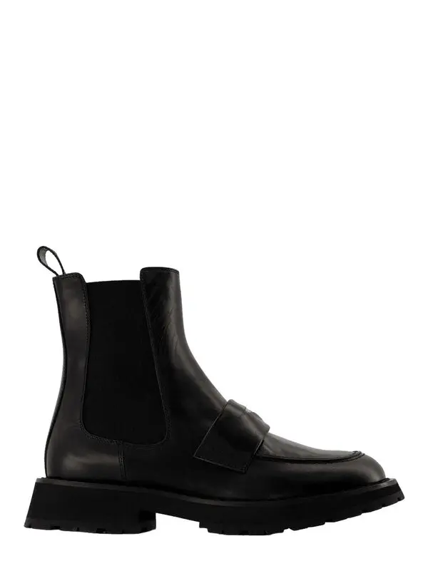 Alexander McQueen Worker Punk Ankle Boots - Black
