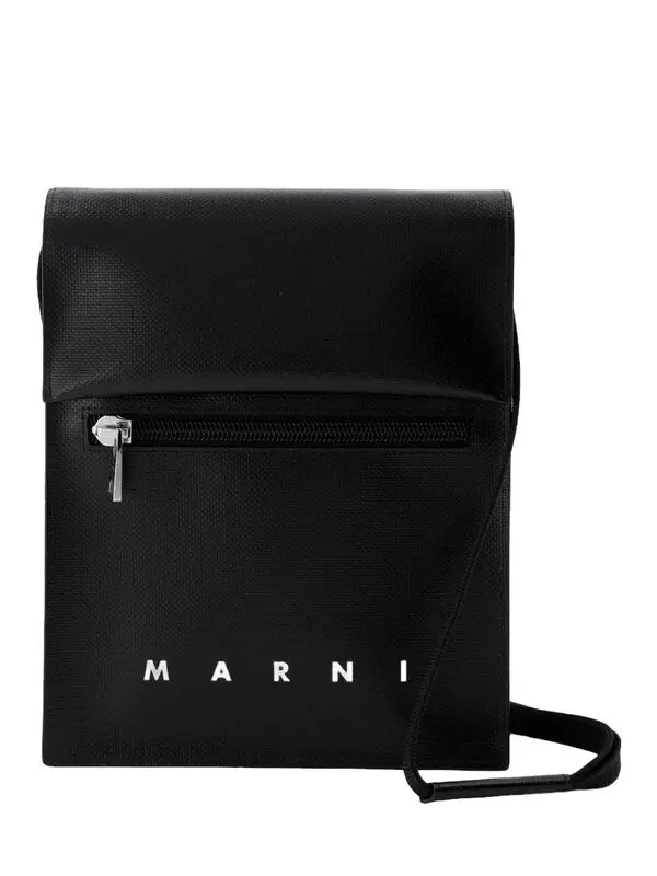 Marni Pouch On Strap Crossbody - Black