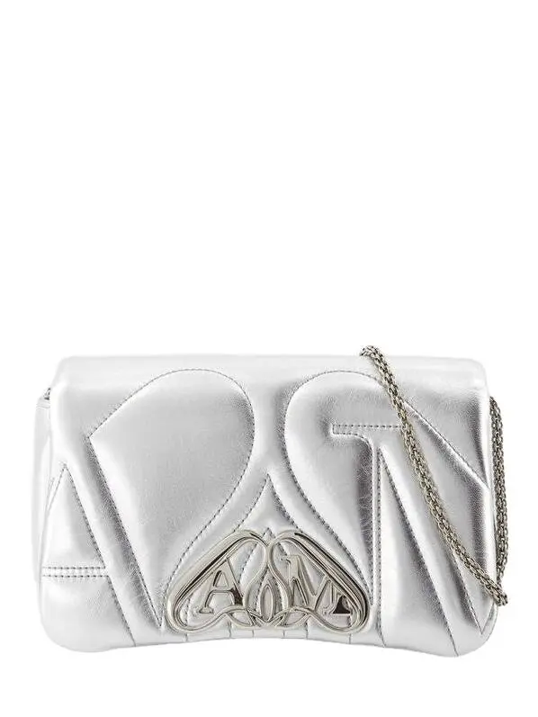 Alexander McQueen Mini Seal Crossbody - Silver
