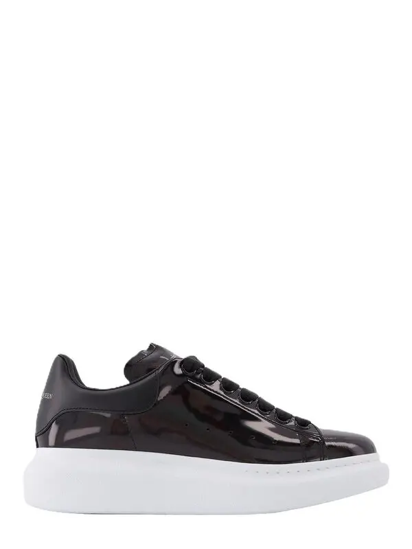 Alexander McQueen Oversized Leather Sneakers - Black