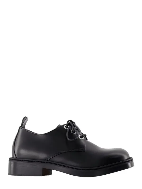 Alexander McQueen Leather Lace-up Derby - Black