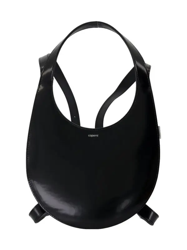 Coperni Leather Swipe Backpack - Black