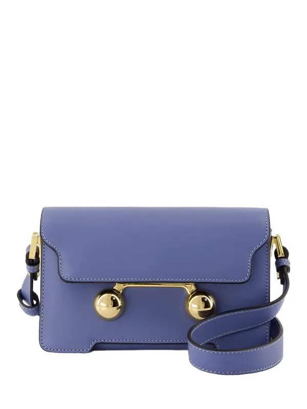 Marni Leather Mini Shoulder Bag - Blue