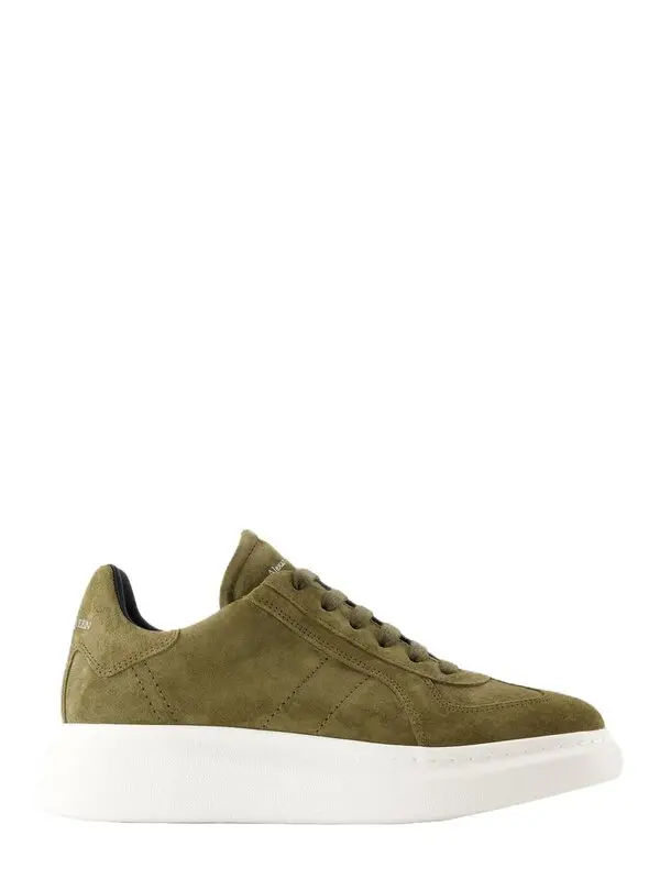 Alexander McQueen Leather Oversize Sneakers - Khaki