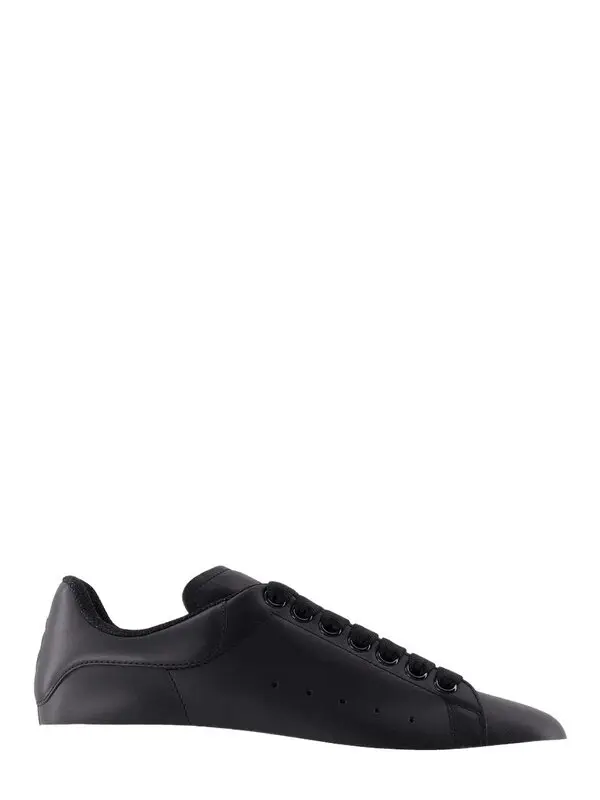 Alexander McQueen Oversized Leather Sneakers - Black