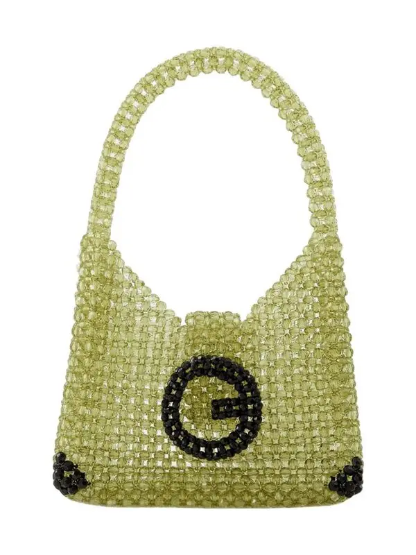 Germanier Beaded Hobo Bag - Green