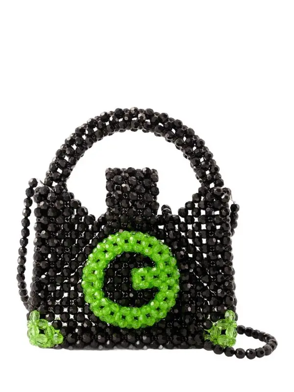 Germanier Beaded Handheld Bag - Black