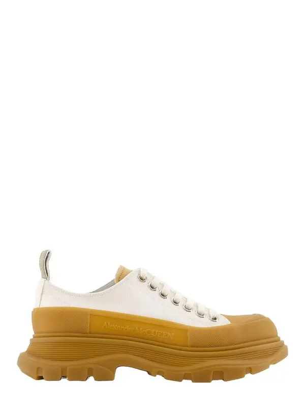 Alexander McQueen Tread Leather Sneakers - Beige