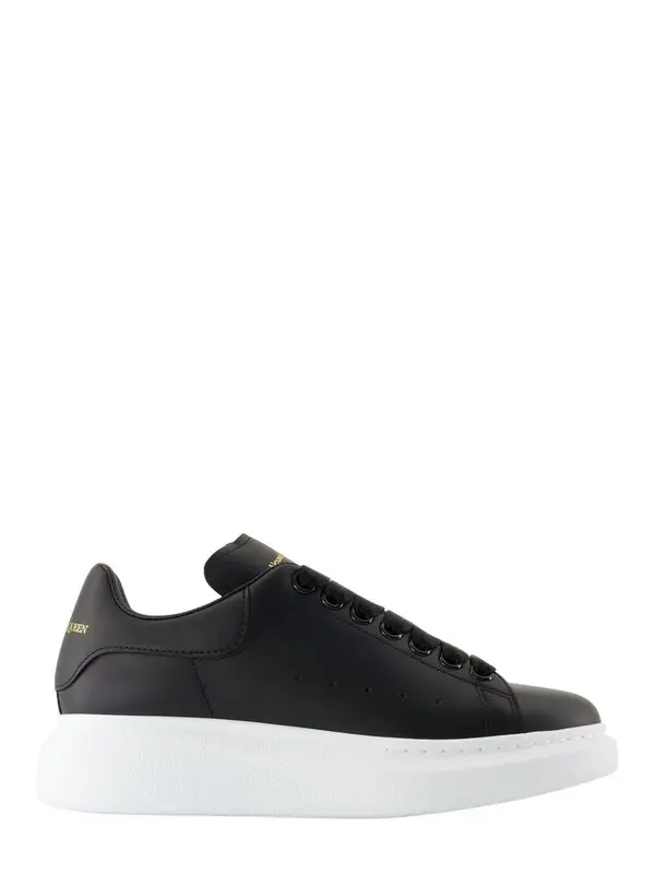 Alexander McQueen Oversized Leather Sneakers - Black