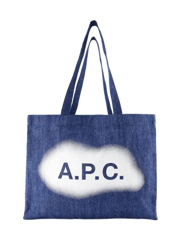 A.p.c. Diane Cotton Tote Bag - Blue