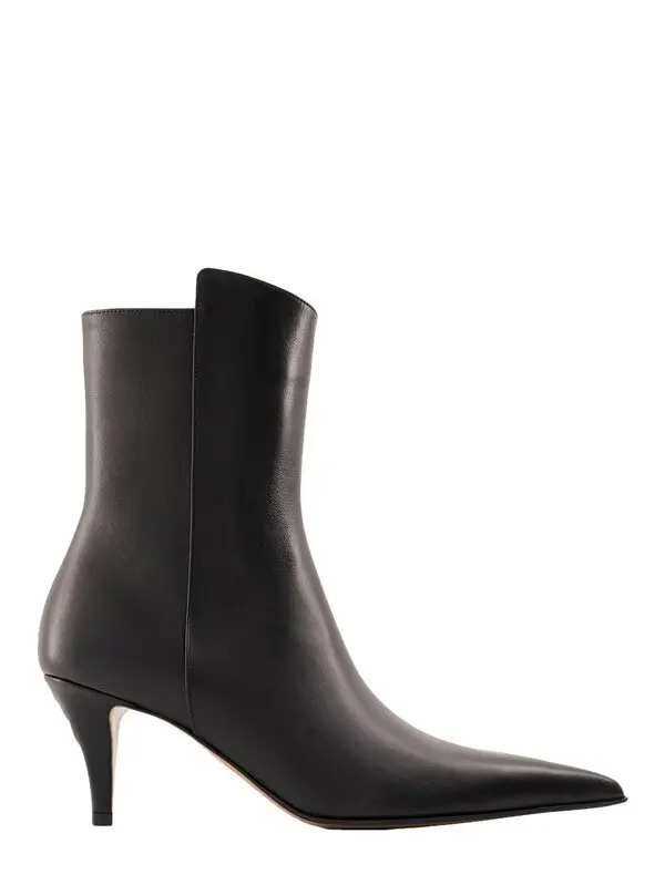 Alexander McQueen Leather Ankle Boots - Black