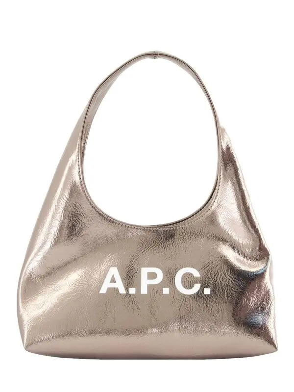 A.p.c. Baby Ninon Metallic Shoulder Bag - Silver