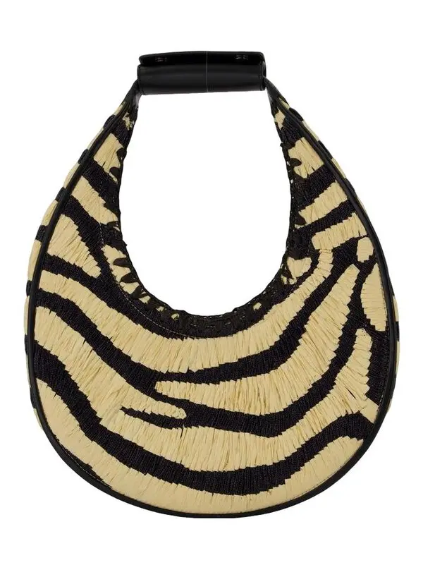 Staud Moon Raffia Handbag - Multicolor