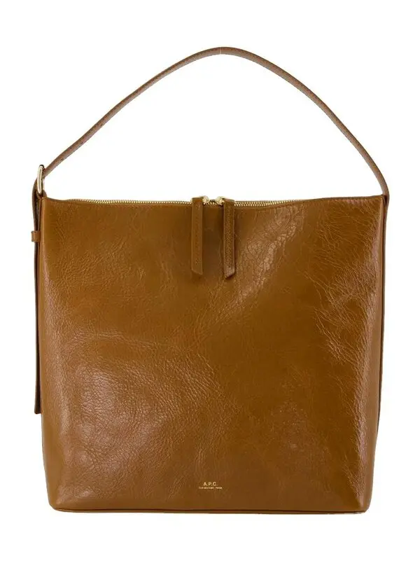 A.p.c. Vera Leather Shoulder Bag - Brown