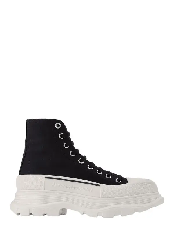 Alexander McQueen Tread Slick Canvas Sneakers - Black