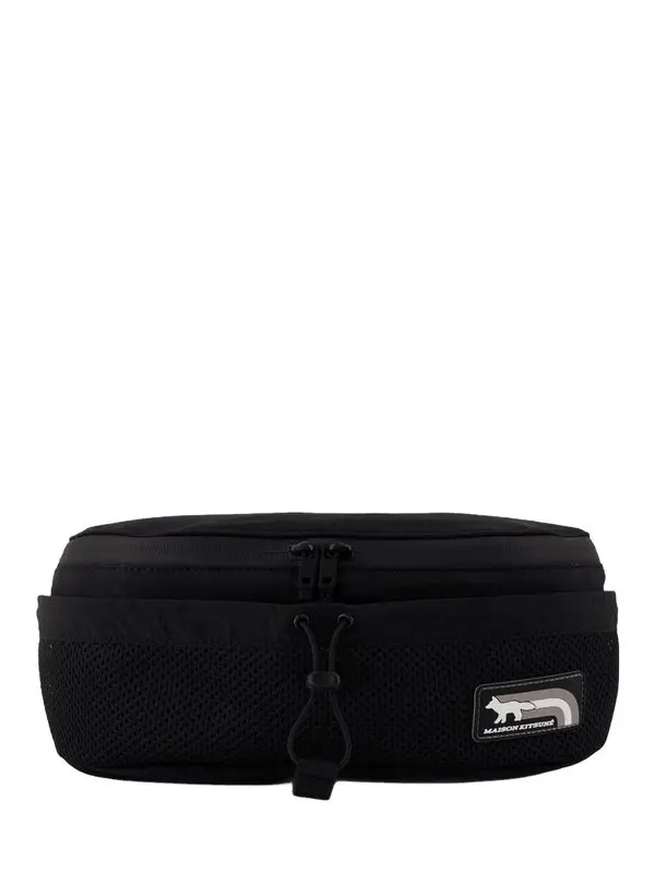 Maison Kitsuné Flash Fox Nylon Belt Bag - Black