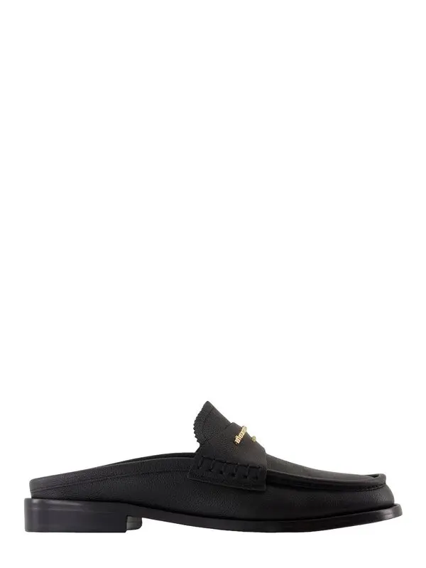 Alexander Wang Carter Leather Slides - Black