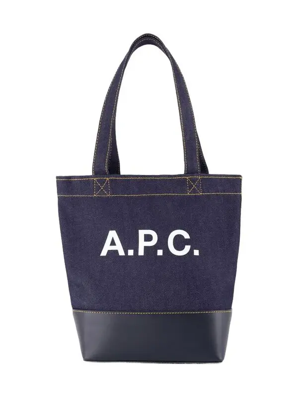 A.p.c. Small Cotton Axel Tote - Blue
