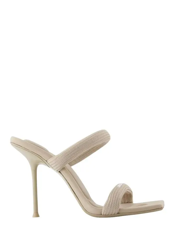 Alexander Wang Julie Tubular Webbing Heeled Sandals - Beige